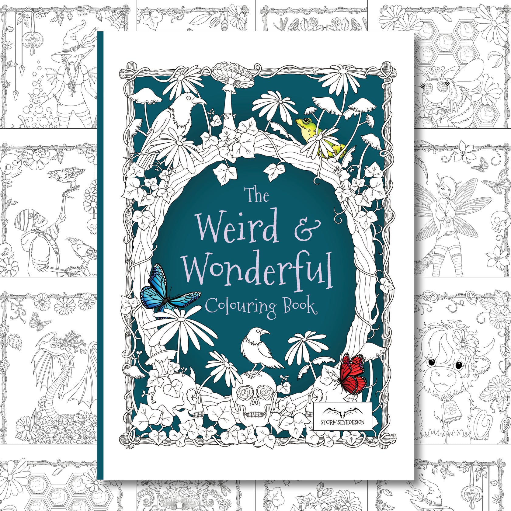 The Weird & Wonderful A4 Colouring Book | 32 Designs | StormseyeDesign ...