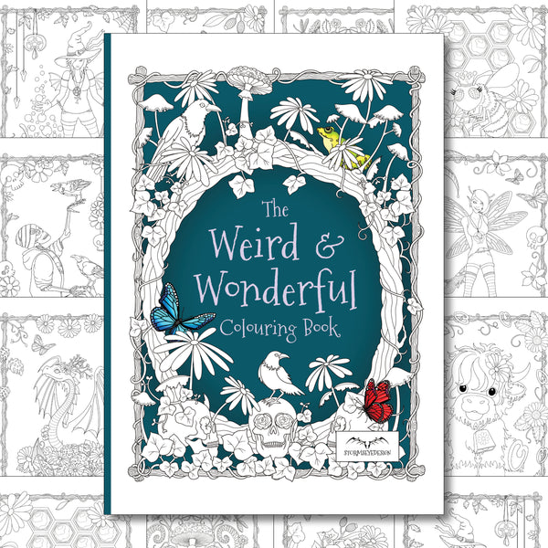 The Weird & Wonderful A4 Colouring Book | 32 Designs | StormseyeDesign ...